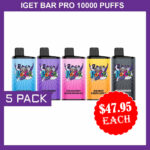IGET BAR PRO 10000 PUFFS - 5 PACK | IGET